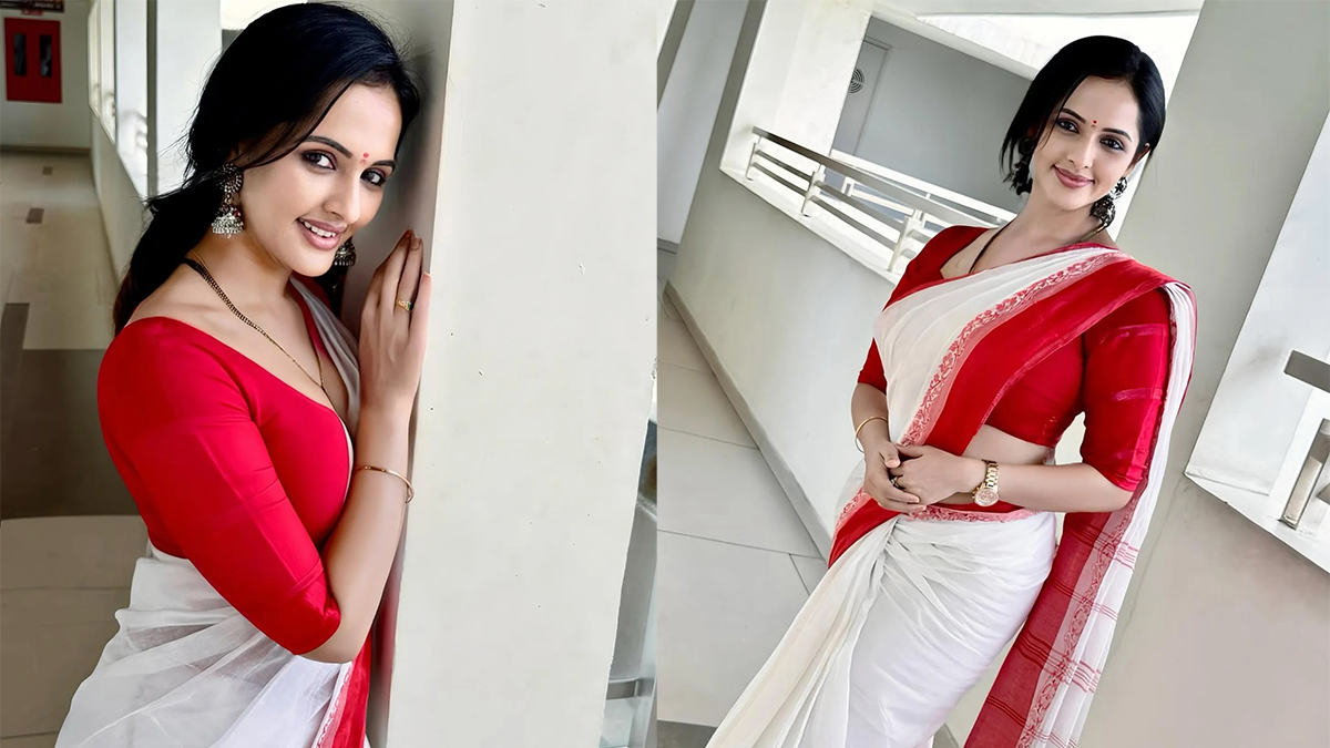 ಬಿಳಿ ಬಣ್ಣದ ಸೀರೆಯಲ್ಲಿ ಜ್ಯೋತಿ ಪೂರ್ವಜ್ ಮಿಂಚು | Actress Jyothi Poorvaj ...