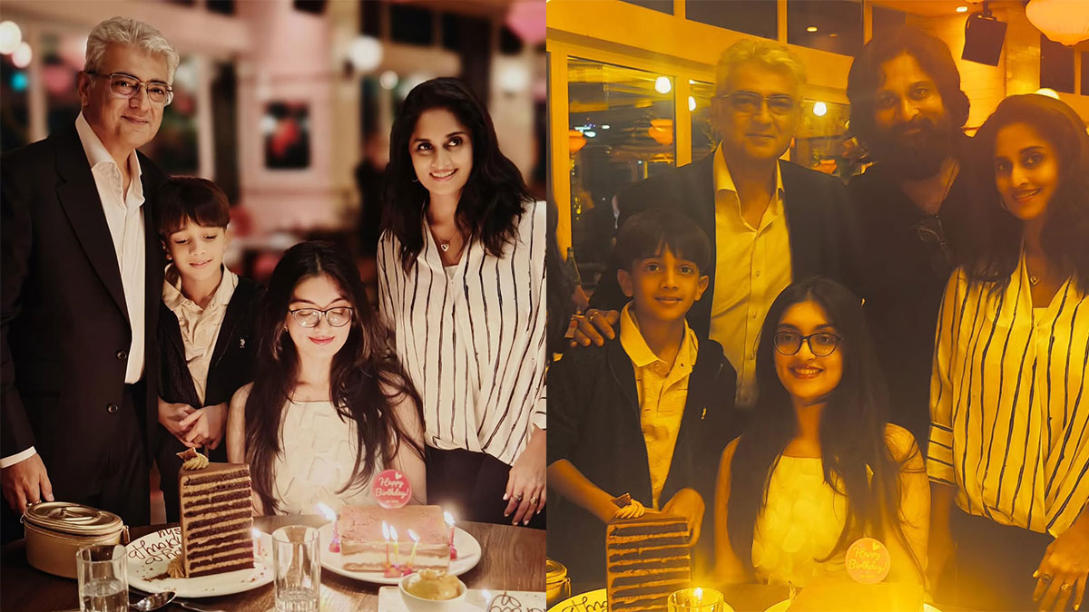 Ajith Kumar Joins Wife Shalini And Kids For A Family Picture On ...