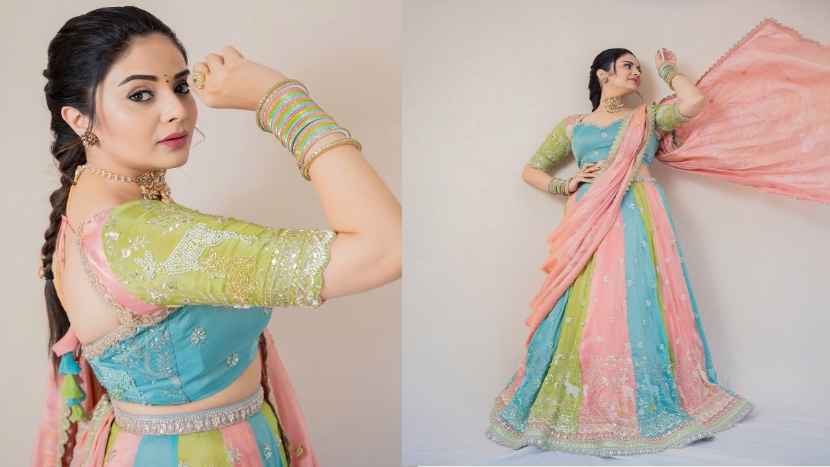 ట్రెడిషనల్‌ లుక్‌లో శ్రీముఖి ఉగాది జాతర .. పండగపూట పరువాల విందు! | Anchor Sreemukhi Step Into ...