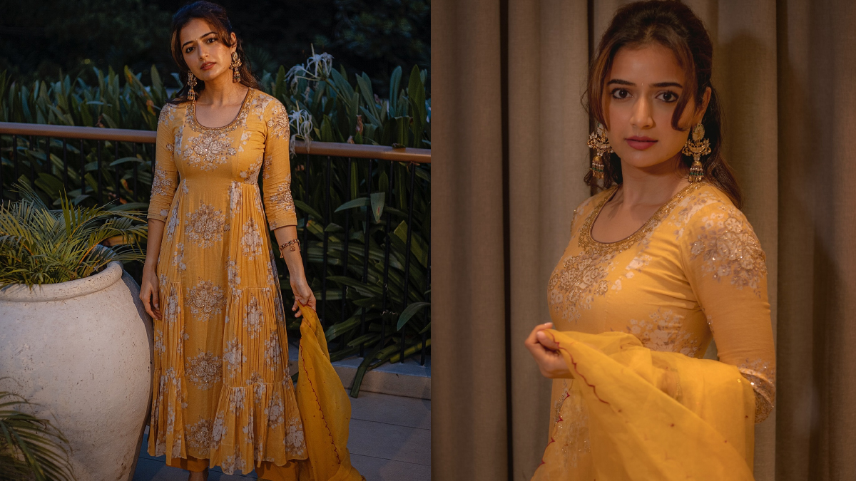 Ashika Ranganath Dazzles In Traditional Yellow Attire - Filmibeat