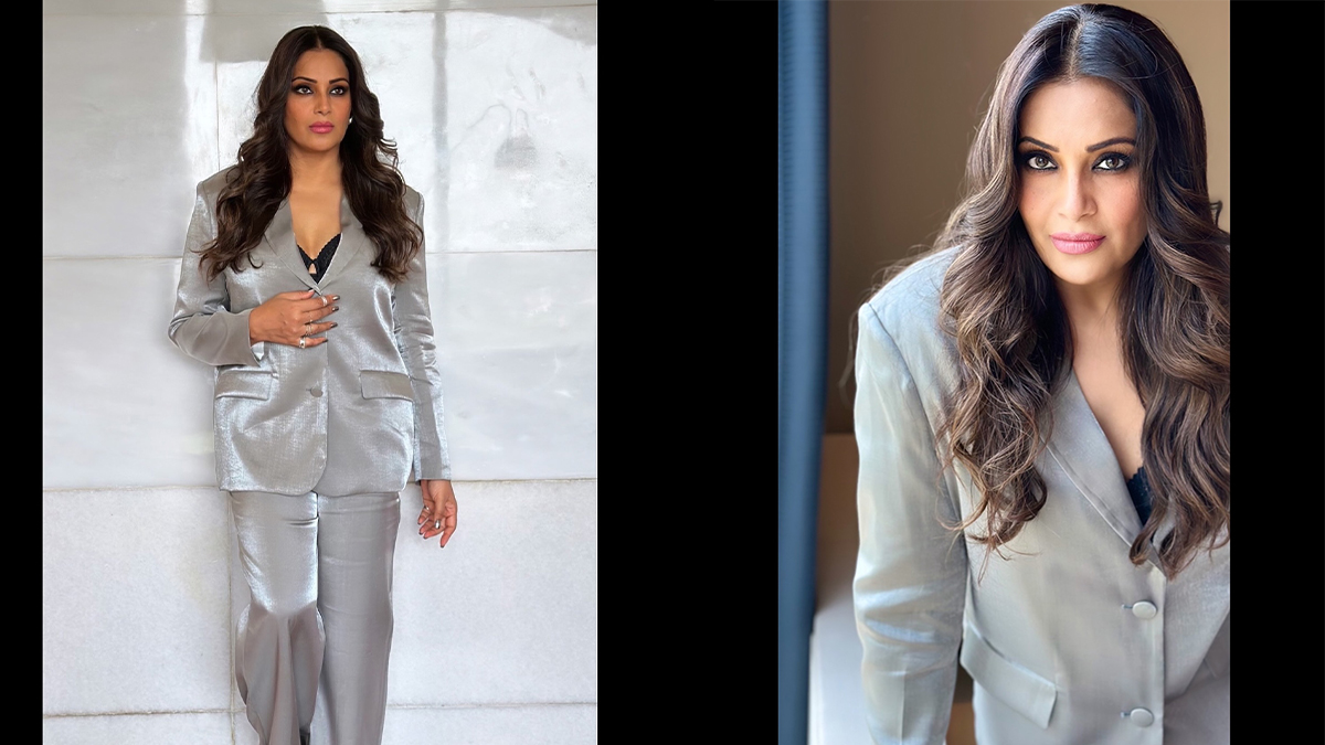 Bipasha Basu Stuns In A Silver Power Suit – Latest Photoshoot Look ...