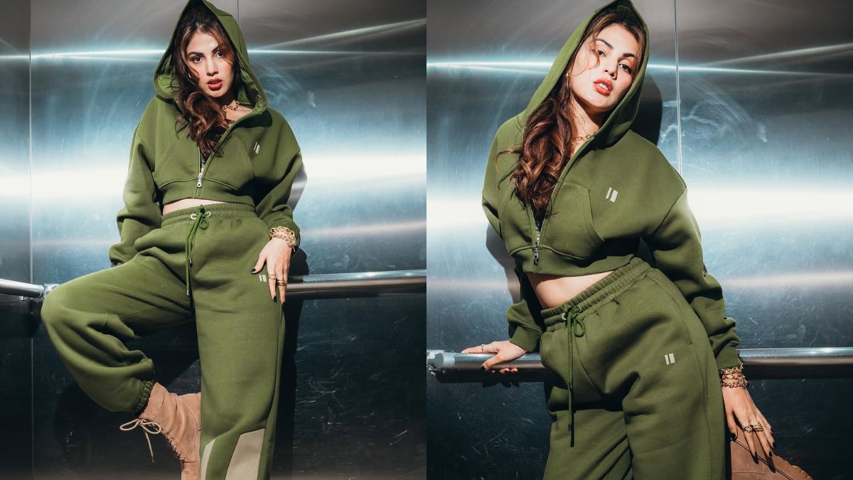 Elevate Your Style With Rhea Chakraborty's Green Hoodie And Sweatpants ...