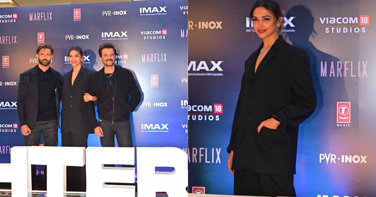 Hrithik Roshan, Deepika & Anil Kapoor At Fighter Movie Screening In New ...
