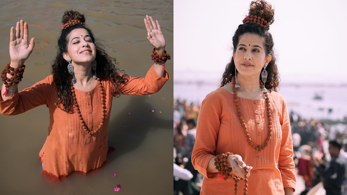 Kamiya Jani Takes A Dip At Triveni Sangam During Kumbh Mela 2025 ...