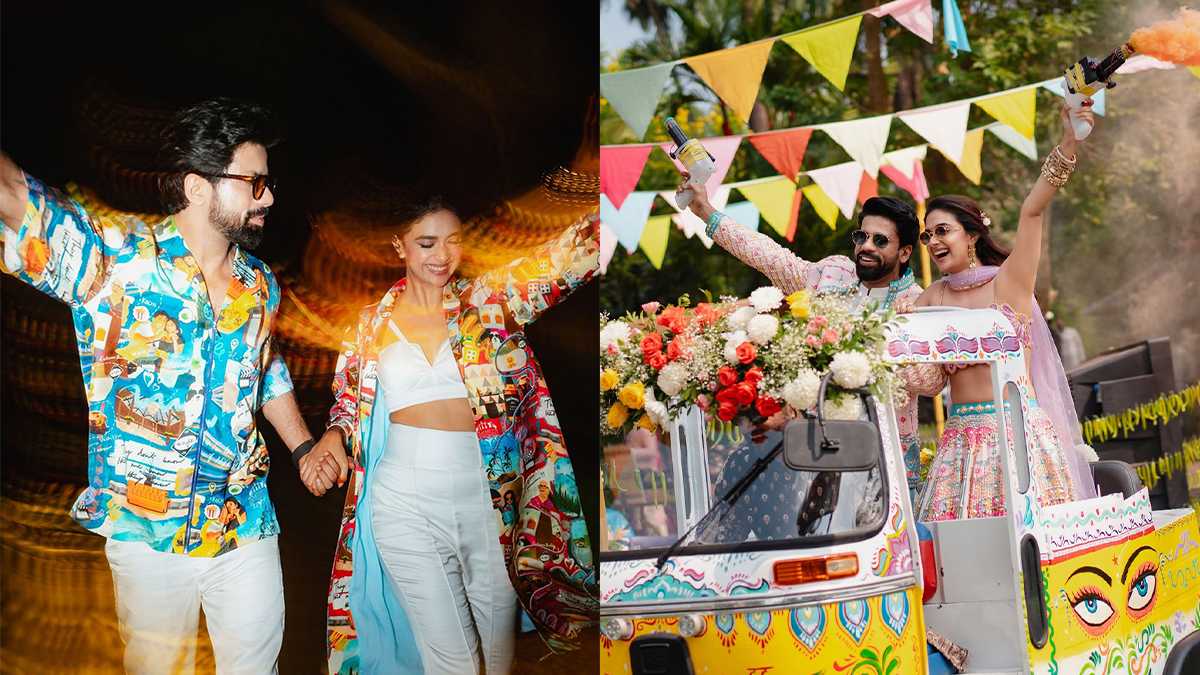 Keerthy Suresh and Antony Thattil In Unqie Vibrant Dress Enjoy Their ...