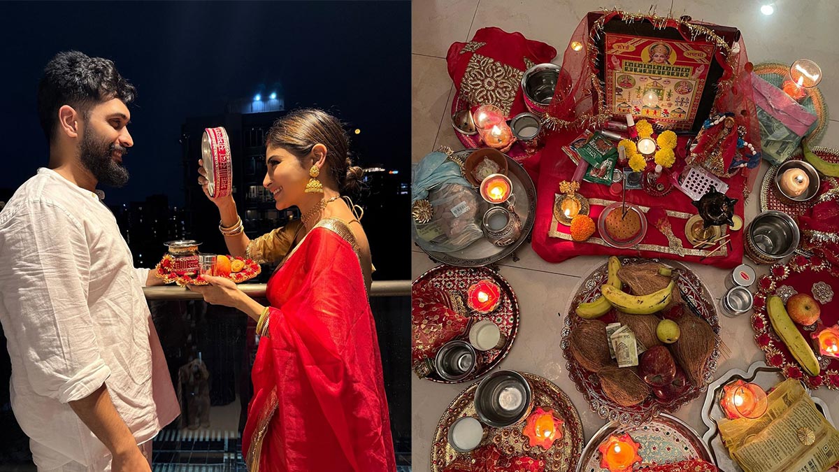 Mouni Roy and Suraj Nambiar Celebrate Karwa Chauth in Style | Mouni Roy ...