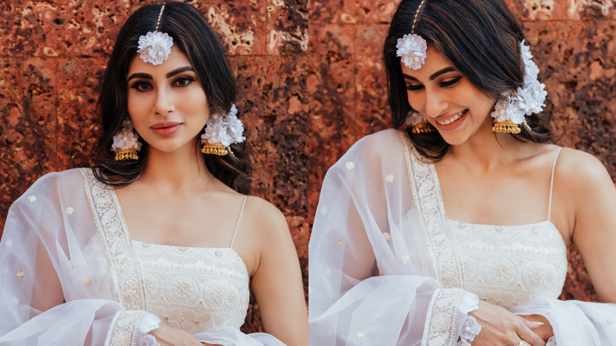 Mouni Roy's Stunning Appearance In Classic White Outfit - Filmibeat