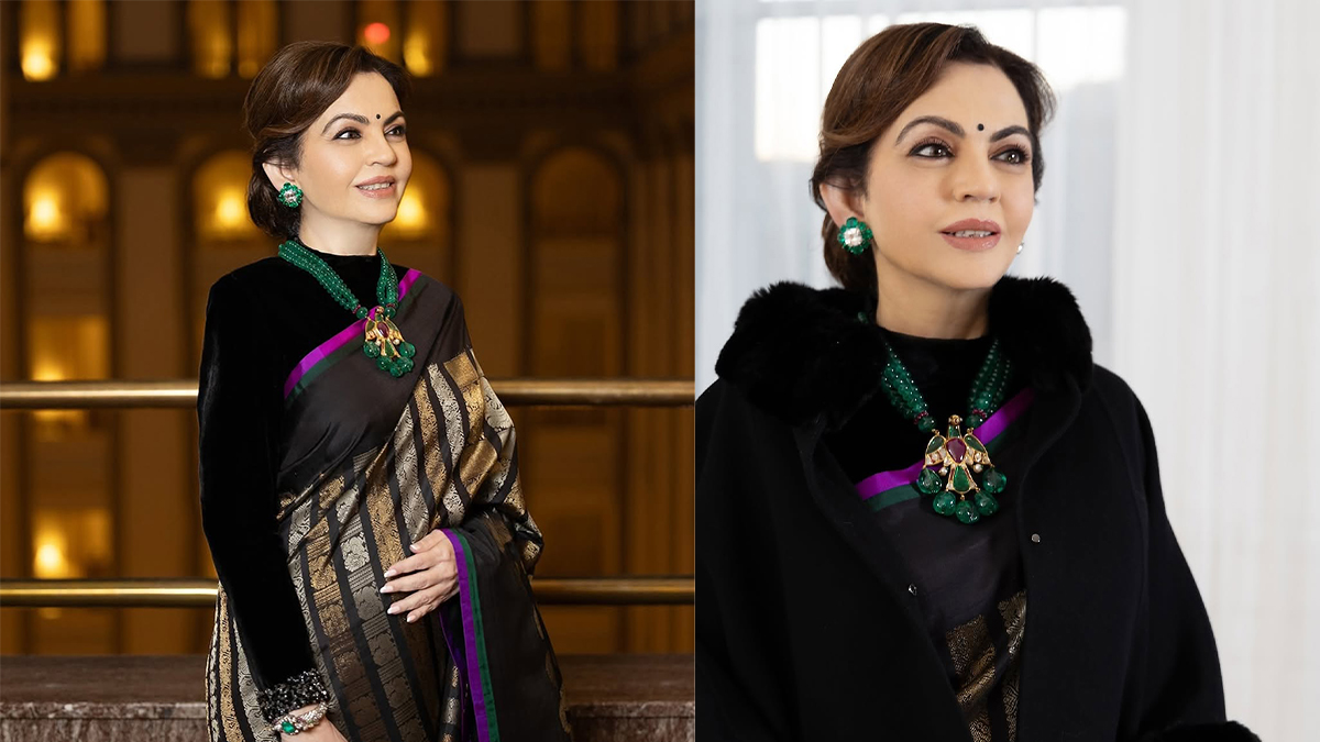 Mrs. Nita Ambani Shines at Private Reception in Washington with Elegant ...