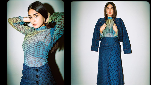 Mrunal Thakur Sets the Denim Trend on Fire in Stylish Co-ord Ensemble ...