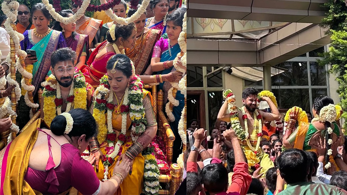 Music Director Vasuki Vaibhav & Brunda Wedding Photos - Filmibeat