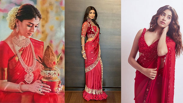 Nayantara To Janhvi Kapoor, Actress Who Looks Stunning In Red Saree ...