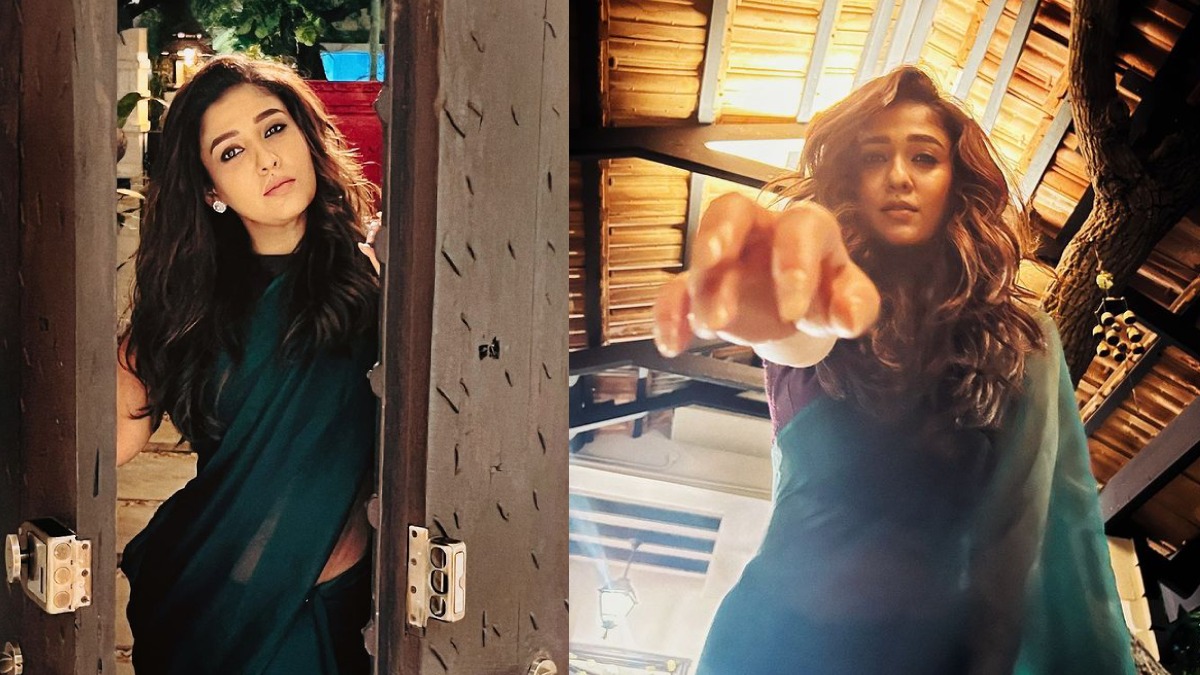 பச்சை புடவை உத்துப் பார்க்குதே.. அவ ஷேப்பு அடடடடா!.. நயன்தாராவின் நச் ...