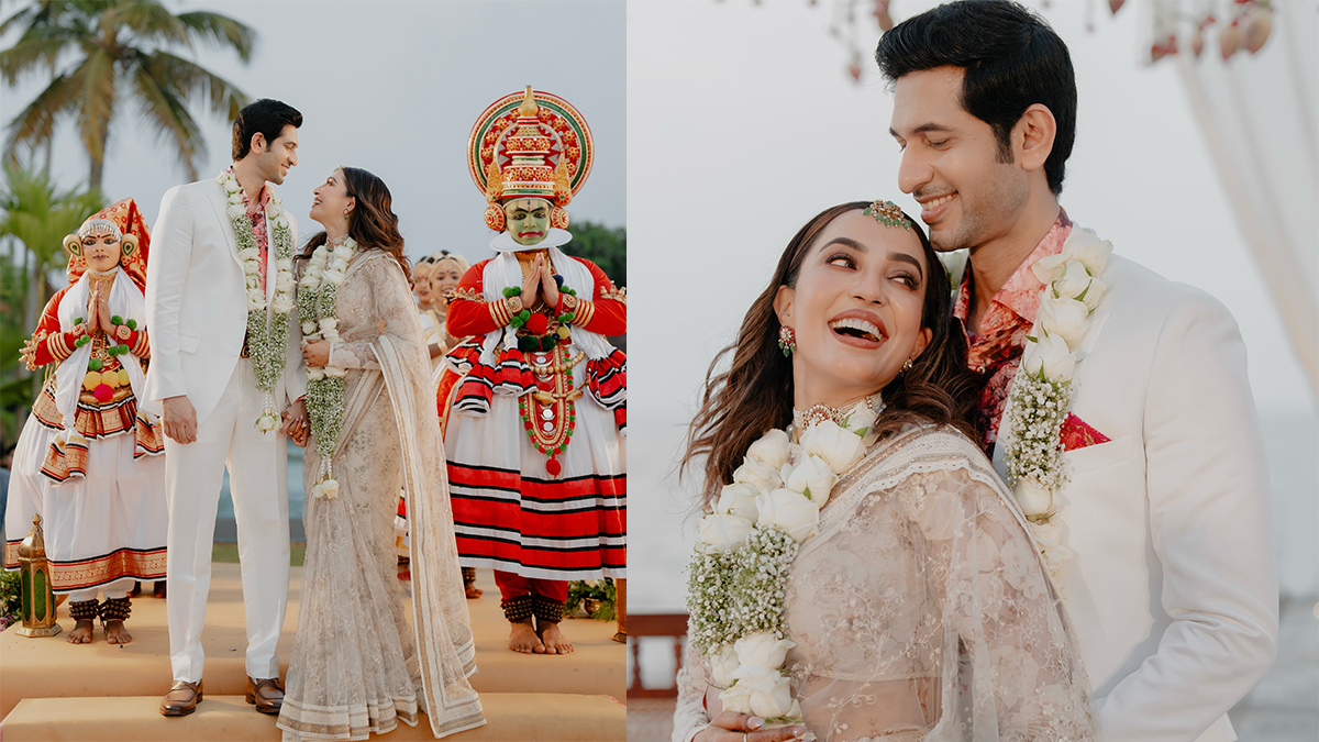 Parvati Nair and Ashrith Ashok's Dreamy Sundowner Wedding Reception in ...