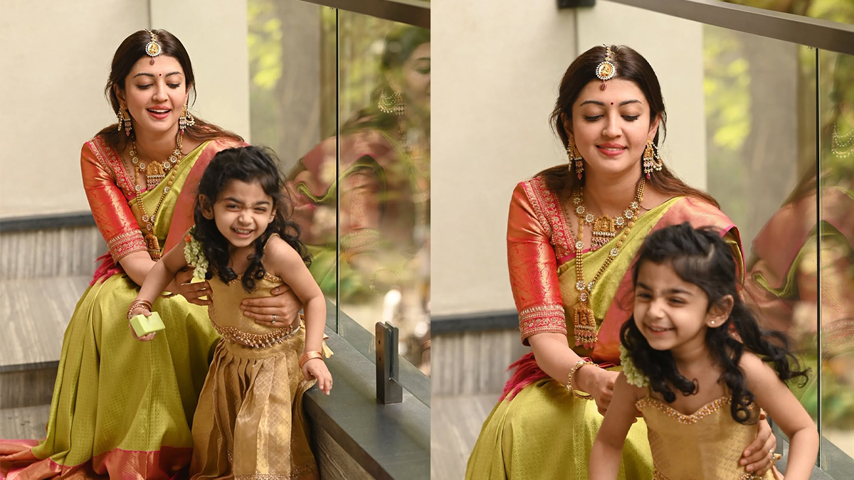 Pranitha Subhash's Adorable Photoshoot With Her Daughter In Traditional ...