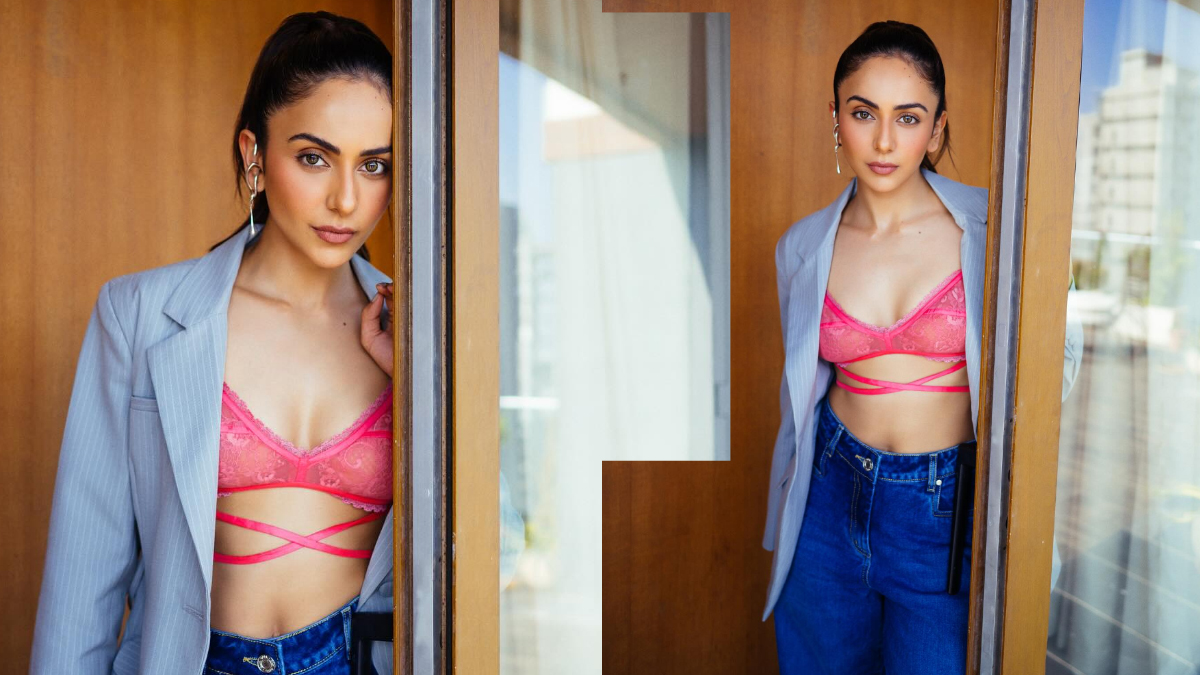 Rakul Preet Singh's Bold Fashion Statement: Blazer And Bralette Combo - Filmibeat