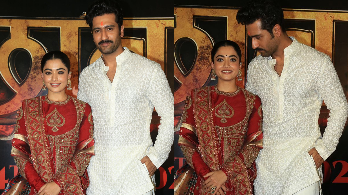 Rashmika Mandanna And Vicky Kaushal Shine At Chhaava Trailer Launch Event - Filmibeat