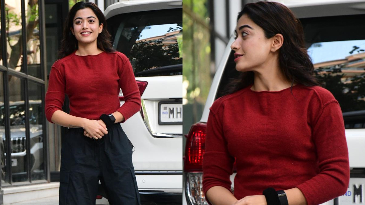 Rashmika Mandanna Spotted At Maddock Office In Santacruz In A Chic ...