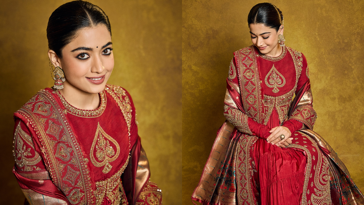 Rashmika Mandanna's Stunning Red Ethnic Look – A Perfect Blend Of ...