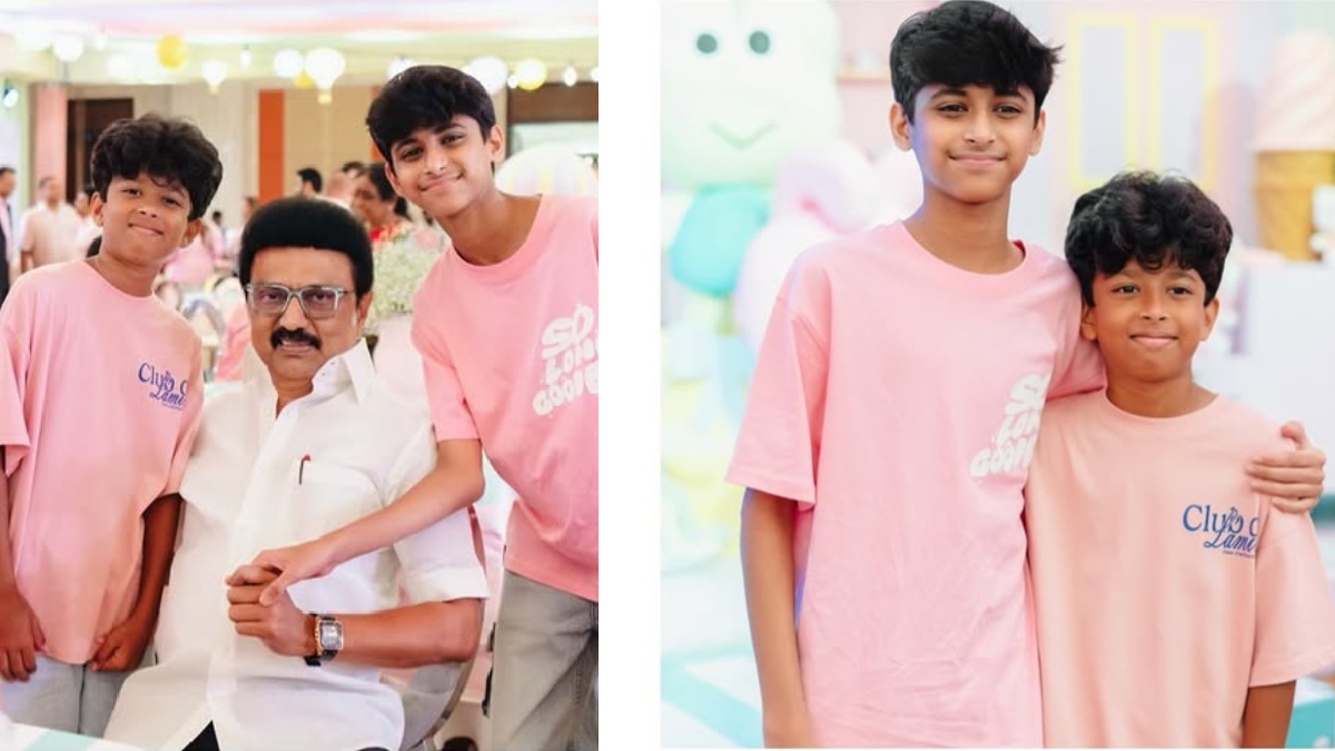 ஆர்த்தி ரவி பசங்க சிஎம் ஸ்டாலின் பக்கத்தில் செம க்யூட்டா இருக்காங்களே ...
