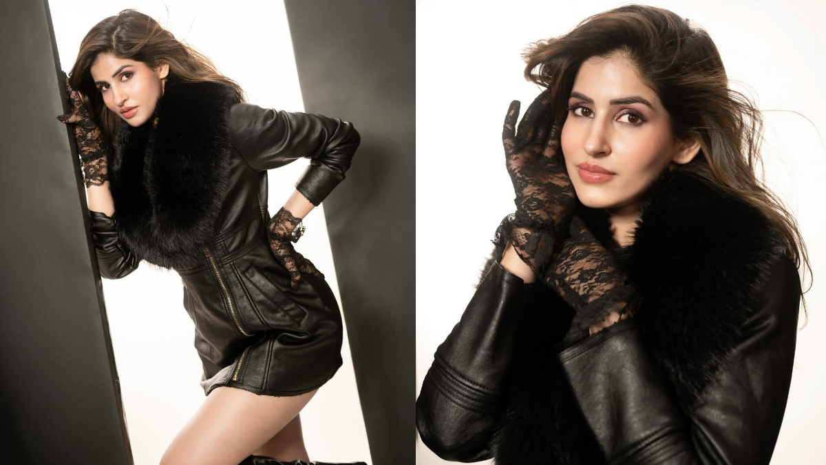 Kangna Sharma’s Glamorous Black Leather Look – Bold & Stunning Fashion ...