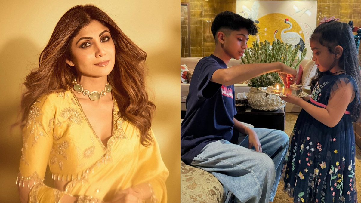 Shilpa Shetty Celebrates Bhai Dooj With Ayaan And Samisha - Filmibeat