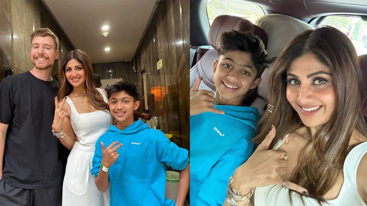 Shilpa Shetty Meets MrBeast: Beauty and Mr.Beast with My Lil Beast | Mr ...
