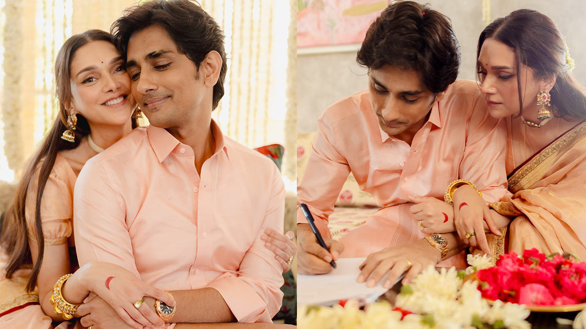 Siddhu and Aditi Rao Hydari Celebrate Diwali 2024 and Their Wedding ...