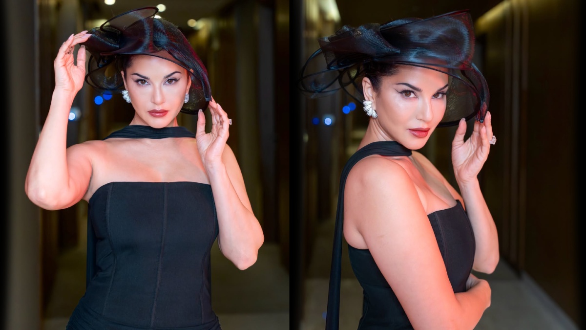 Sunny Leone Black Dress: Elegance Meets Bold Style | Sleek and ...