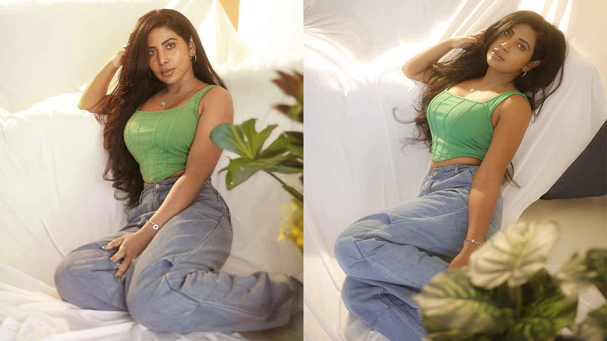 Suvitha Rajendran’s Latest Look In Green Corset Top And Jeans - Filmibeat