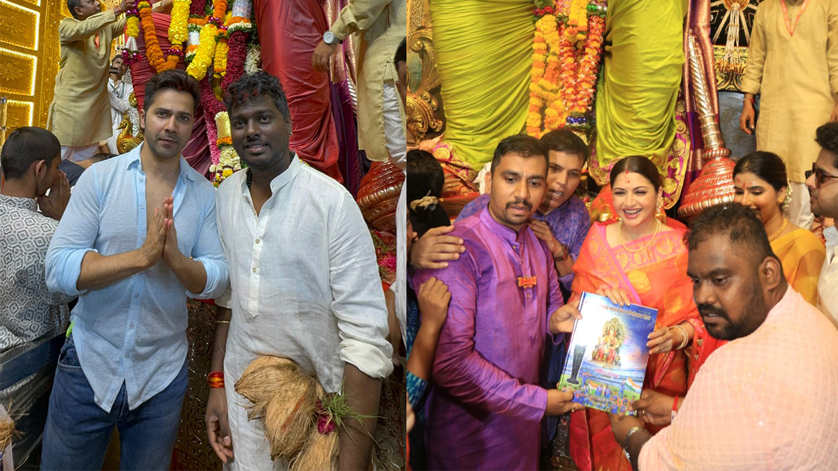 Varun Dhawan At Lalbaugcha Raja Photos, Bollywood Celebs At Lalbaugcha ...