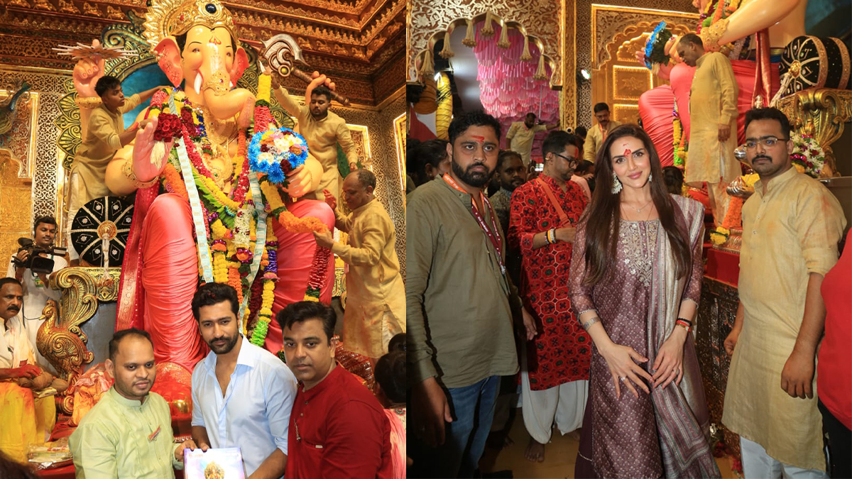 Vicky Kaushal Spotted At Lalbaugcha, Esha Deol Spotted At Lalbaugcha ...