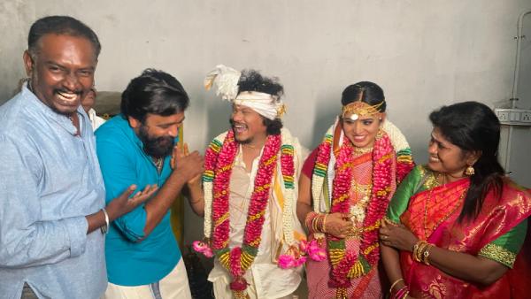 குக் வித் கோமாளி புகழ் திருமணத்தில்.. கையை பிடித்துக் கொண்டு விடாத ...