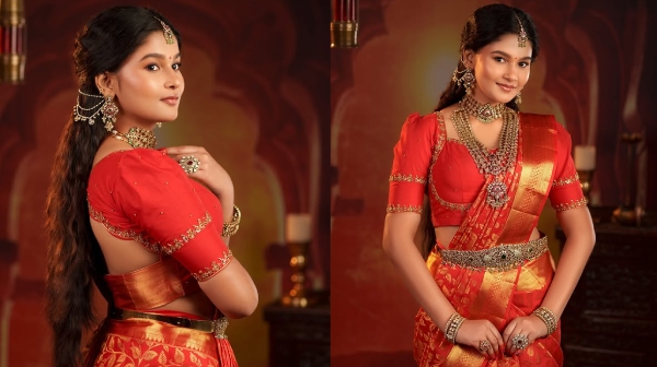 வீரம் படத்துல நடிச்ச சின்ன பாப்பாவா இது.. இப்படி திருமண கோலத்தில் ...