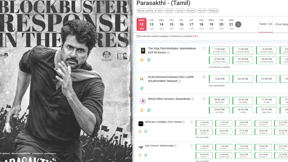 Parasakthi Day 3 Box Office: 140 கோடி பட்ஜெட்.. திங்கட்கிழமை ...