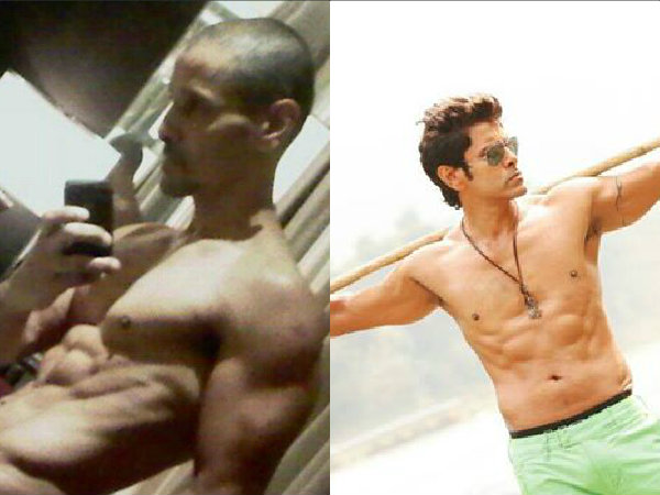 సిక్స్ ప్యాక్ తో స్టార్ హీరో సెల్ఫీ(ఫొటో) | Vikram's Six Pack selfie! - Telugu Filmibeat